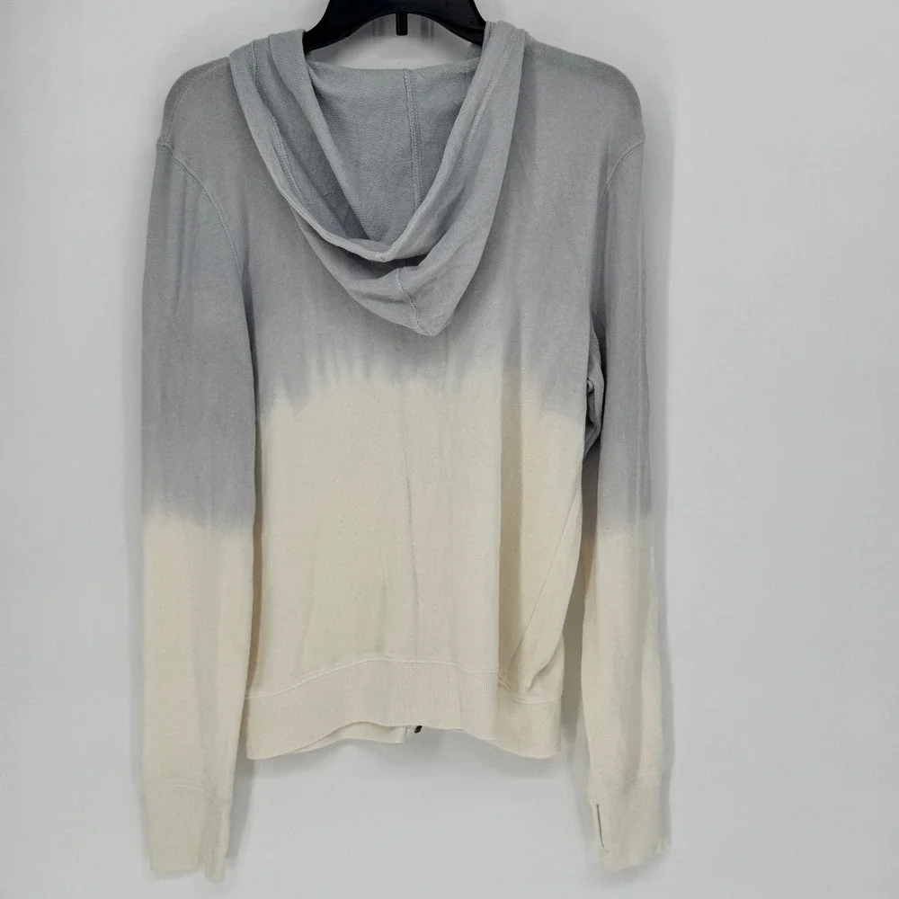 SO | Tops | So The Lounge Life Zip Hoodie Grey Dip Dye Womens Size ...